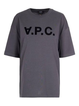A.P.C. t-shirt &agrave; d&eacute;tail de logo - Gris