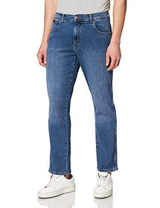 Wrangler Texas Contrast Jeans Straight, Blue Whirl, 32W / 32L Homme