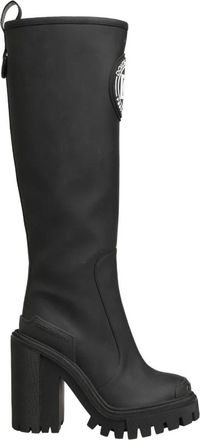 Dolce & Gabbana Femme, Chaussures, Noir, Taille: 35 EU Bottes Hautes