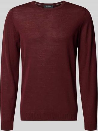 Maerz Strickpullover aus Schurwolle mit Rundhalsausschnitt