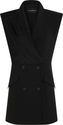 Karl Lagerfeld robe-blazer DNA à coupe courte - Noir