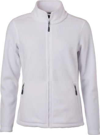 James & Nicholson Damen Fleece Jacke, Wei&szlig; (White), 44 (Herstellergr&ouml;&szlig;e: 3XL)