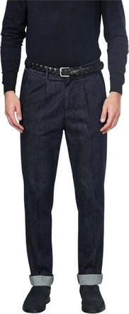 Mason's Pantalon Chino &agrave; Pinces - Homme - Jeans - Bleu - Taille: M