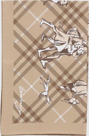 Burberry Quadratischer Seidentwill-Schal mit Vintage-Check-Print