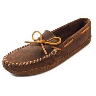 Minnetonka Semelle souple avec double fond pour homme Semelle souple avec double fond, Marron r&eacute;putation, 42.5 EU