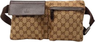 Gucci unisex, Pre-owned, Beige, Taille: ONE Size Sac Banane en Toile Pre-owned