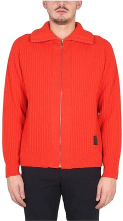 Paul Smith Homme, Pulls, Orange, Taille: S Cardigan Zip Thru
