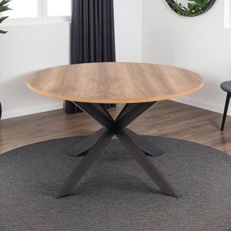 M&S Collection M&s - Table &agrave; manger ronde 120x76 cm naturel et noir - dialo