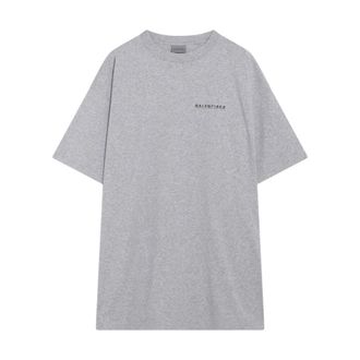 Balenciaga Oversized T-Shirt mit R&uuml;ckenverlauf - - Tops - Herren - Grau - M