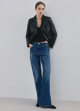 Mango Top ajust&eacute; d&eacute;collet&eacute; en V noir - Femme - XXS - MANGO