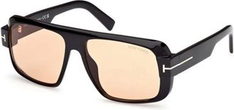 Tom Ford Homme, Accessoires, Noir, Taille: 58 MM Turner Ft1101 01E Lunettes de soleil