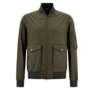 Herno Cotton Bomber Jacket - - Jackets - Herren - Gr&uuml;n - L