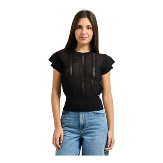 Gaud&igrave; Femme, Pulls, Noir, Taille: 40 FR Pull ajour&eacute; &agrave; col rond