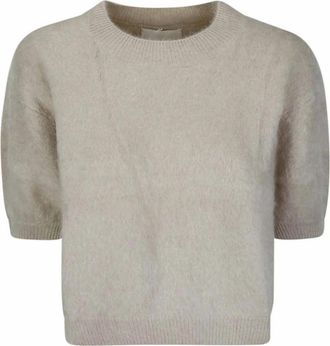 Lisa Yang Rundhalspullover - Beige