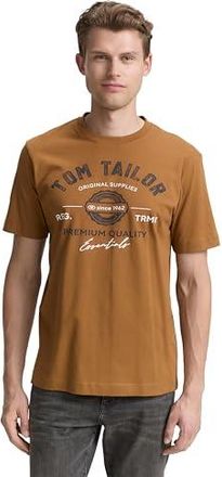 Tom Tailor T-Shirt pour Homme, 25985 - Cognac Profond, M
