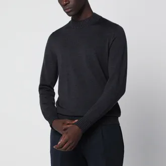 Drumohr Anthrazitfarbener Pullover aus Wolle