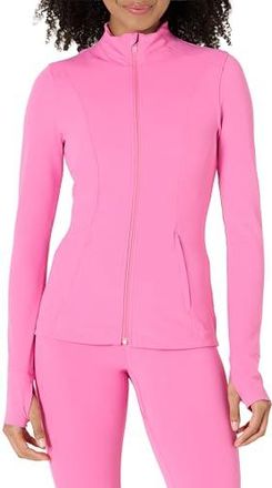 Amazon Essentials Veste Zippée Active FormFlex Ultra Douce, Coupe Ajustée Femme, Rose Flamingo, XXL