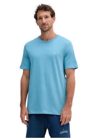 Calvin Klein Herren T-Shirt Kurzarm Smooth Solid Tee mit Rundhalsausschnitt, Blau (Blue Steam), XXL