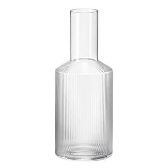 Ferm Living Carafe Ripple - Transparent - Verre soufflé bouche - Designer Trine Andersen