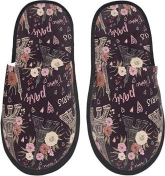 Generic Paris Romantique Unisexe Chaussures De Maison Doux Pantoufles Chaud Chaussons Pour Maison Ext&eacute;rieur Automne M