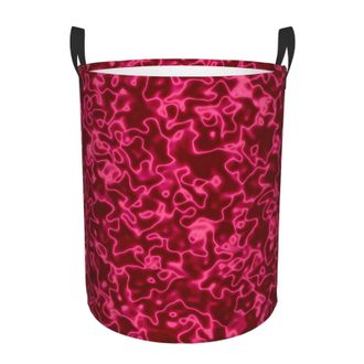 Generic Abstraktes Geometrisches Rot Korb W&auml;sche Rund Aufbewahrungskorb Stehender W&auml;scheeimer F&uuml;r Decken Waschk&uuml;che Schlafzimmer