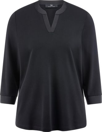 Peter Hahn Shirt Rundhals-Ausschnitt Peter Hahn schwarz