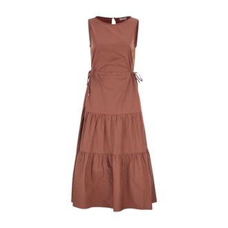 PESERICO &Auml;rmelloses Midikleid - - Dresses - Damen - Braun - S