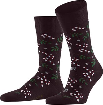 Falke Herren Socken Gift Blizzard M So Baumwolle gemustert 1 Paar, Rot Barolo 8596, 39-42