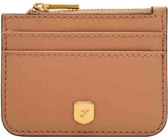 Fossil Lennox, Accessoire de Voyage-Pochette de Carte pour Voyageur Femmes, Marron/Beige, 10.16 cm L x 0.38 cm W x 7.62 cm H