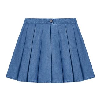 Emporio Armani Eagle Club Falten-Denimshorts - - Skirts - Damen - Blau - S