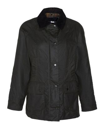 Barbour Damen-Wachsjacke Classic Beadnell mit Cordkragen, Relaxed Fit in