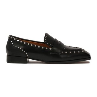 Kazar Schwarze Loafer mit silbernen Metallnieten - - Shoes - Damen - Schwarzk - 39 EU