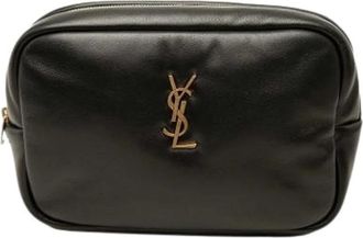 Saint Laurent Pre-owned Padded Lambskin Pouch - - Pre-owned - Damen - Schwarzk - ONE SIZE