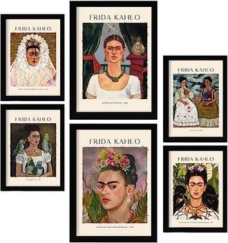 Nacnic Fiche daffichage Frida Kahlo. Painter Gallery. Peintures d&eacute;coratives pour votre salon, chambre, maison. Impressions dart mural. Tailles A4 et A3 avec 