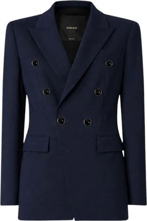 Pinko Pinko - Blazer crois&eacute; slim - Femme - Vestes - Bleu - Taille: 40 FR