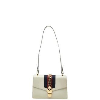 Gucci Sac bandouli&egrave;re en cuir Sylvie Pre-owned - Femme - Pre-owned - Blanc - Taille: ONE Size