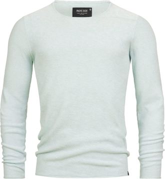 Indicode Herren Loakim Klassischer Strickpullover mit Rundhalsausschnitt | Pullover Herrenpullover Pulli meliert für Männer Quiet Wave, XXL