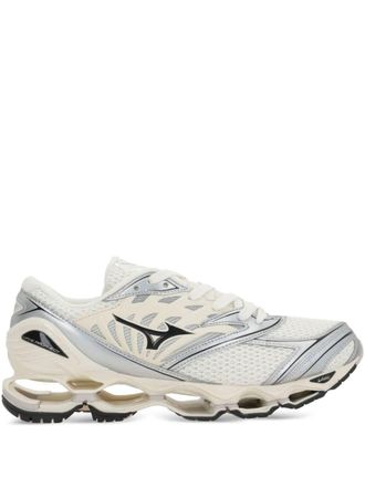 Mizuno Trainers Pristine Black Silver Wave Prophecy Ls Sport