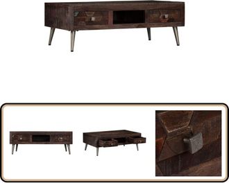 vidaXL Vidaxl - Table basse Bois de récupération solide 100x60x35 cm - Table Basse - Table Dappoint - Mobilier Vintage - Meubles Industriels - Table En