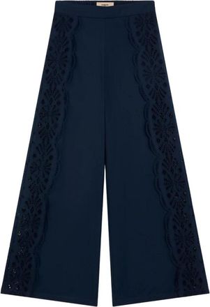 Suncoo Femme, Pantalons, Bleu, Taille: 40 FR Wide Pantalons