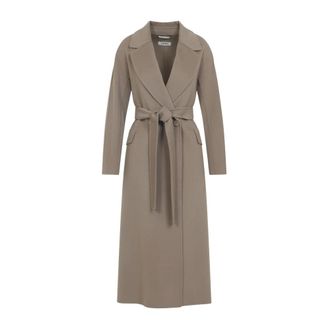 Max Mara Femme, Manteaux, Beige, Taille: 34 FR Manteau Ceintur&eacute;