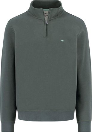 Fynch-Hatton Sweatshirt aus Baumwolle mit Zip-Kragen Dark ivy/XL