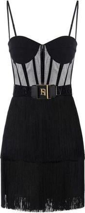 Elisabetta Franchi Damen, Kleider, Schwarzk, SGröße