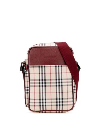 Burberry sac à bandoulière en toile à motif House Check (2000-2017) - Marron
