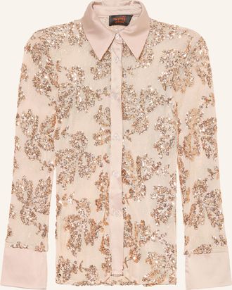 Miss Goodlife Miss Goodlife Hemdbluse Aus Mesh Mit Pailletten gold