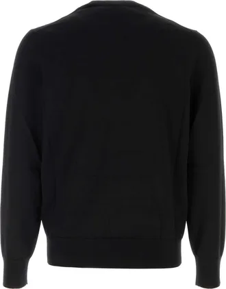 Burberry Mens Black Wool Sweater Exterior: Maglieria