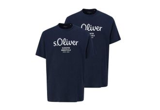 s.Oliver T-Shirt Modern Casual (2-tlg) Rundhals, kurzarm, Regular fit, 2er Pack