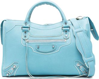 Balenciaga sac porté épaule à anse dessus - Bleu