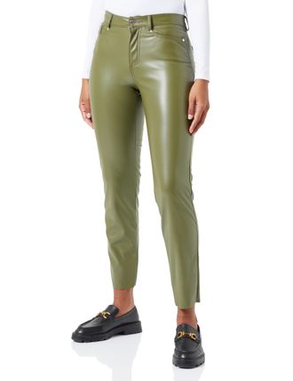 Only Damen Onlemily Hw St ANK Faux Leather PNT Noos, Winter Moss, XXS