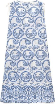 Maliparmi Maliparmi, Femme, Robes, Bleu, Taille: 42 FR Broderie Anglaise Dress